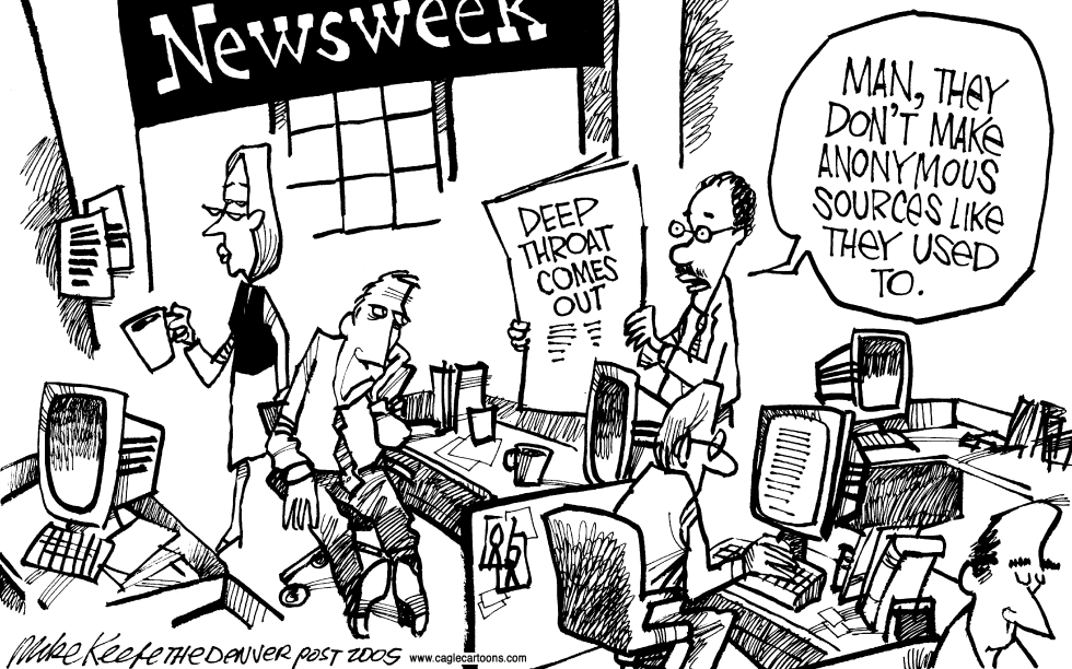 Deep Throat Watergate Newsweek Anonymous Source Cartoons