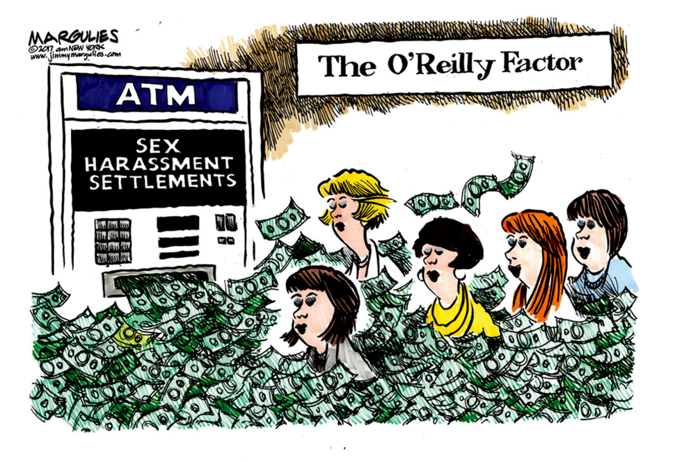 Bill Oreilly Sex Harassment Settlements Cartoons